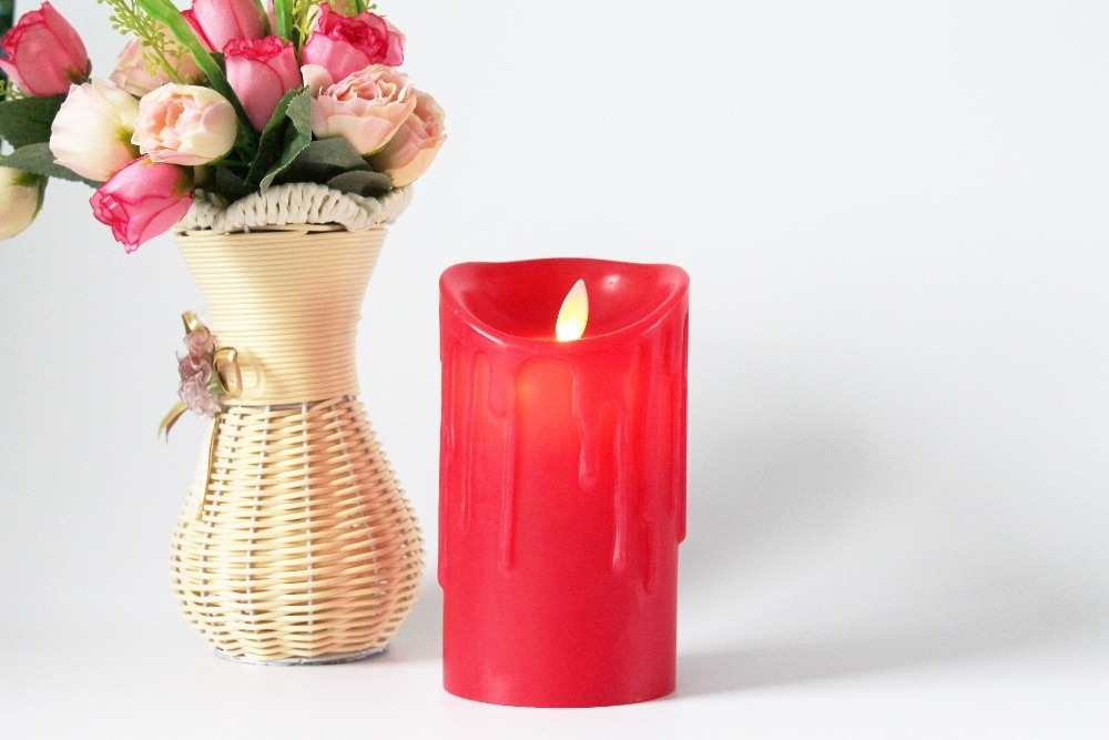 Real wax flameless candles with timer Scented dancing candle- led ...