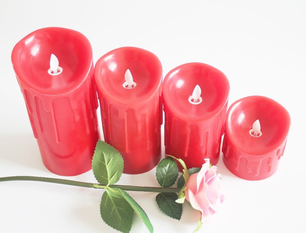 Real wax flameless candles with timer Scented dancing candle- led ...