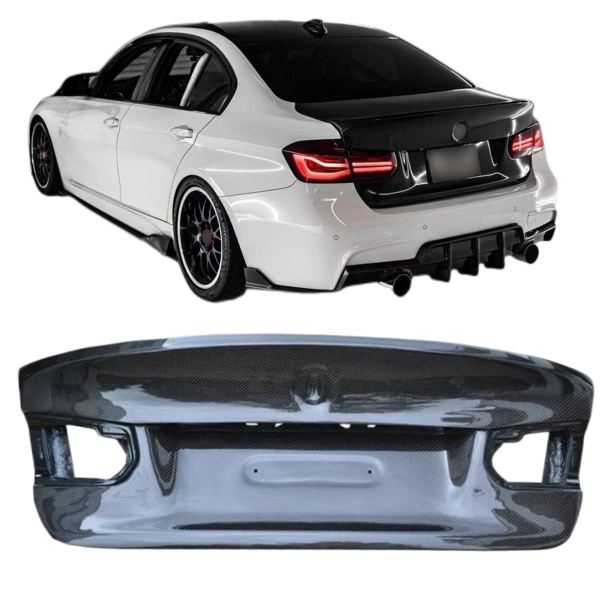 CSL Style Carbon Fiber Rear Trunk Boot Lid cover For BMW 3 Series F30 ...