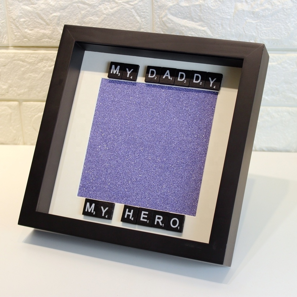 High quality 8x8 square black 3D deep medal display shadow box picture ...