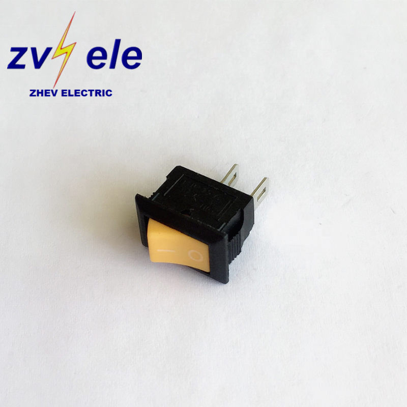 Mini Size KCD11 ON OFF Timer Light Switch 2 Pin Brass 10x15mm Yellow ...