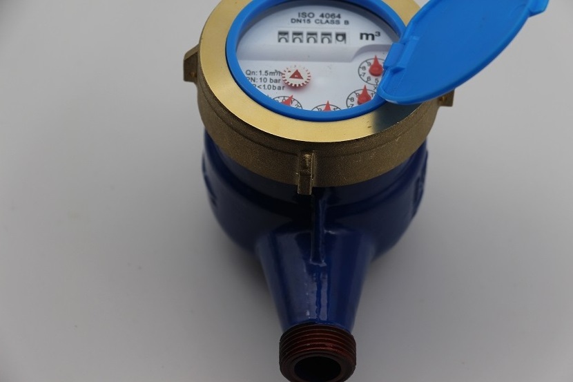 Water Meter Heavy Duty Brass Flow Measure Tap Cold Water Meter Home ...