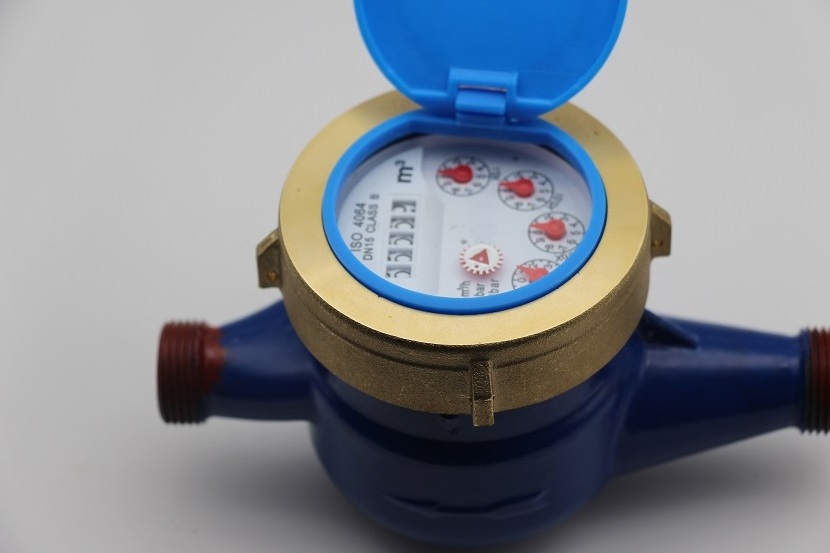 Water Meter Heavy Duty Brass Flow Measure Tap Cold Water Meter Home ...