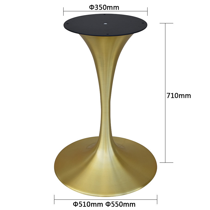 tulip dining coffee metal brass crank legs restaurant cast iron gold ...