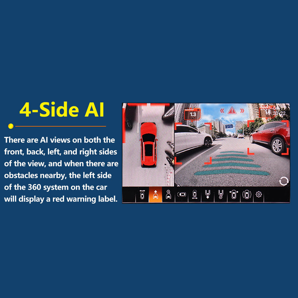 Smartour 4K AHD 1080P Bird View 4 Side AI Car 360 Camera Bird View ...