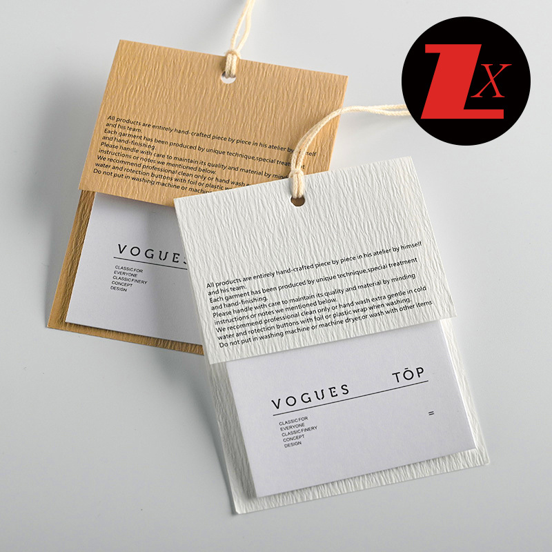 Embossed Hangtags colored price tags hang paper tag brand name tags ...