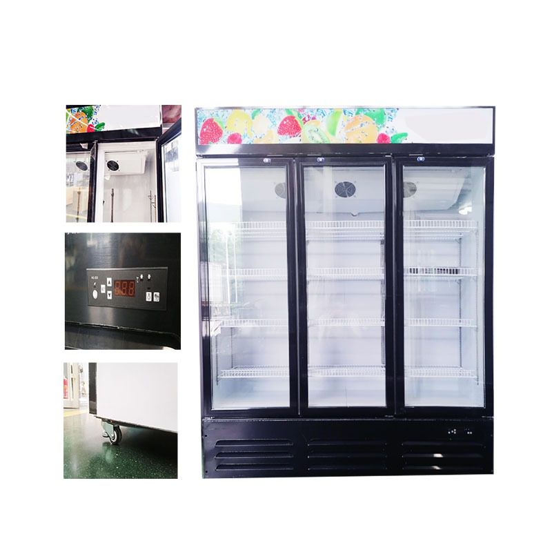 Supermarket freezer cabinet vertical Commercial Glass Door Display ...