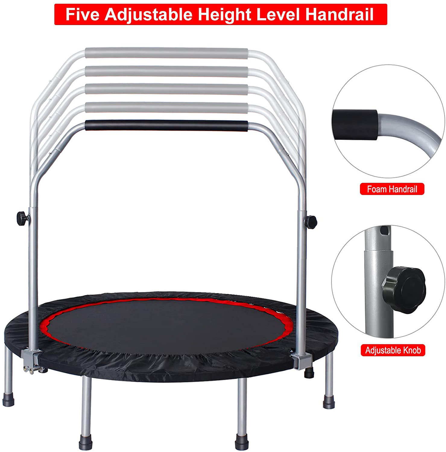 Customizable Round Fitness Mini Trampoline Exercise Workout Rebounder ...