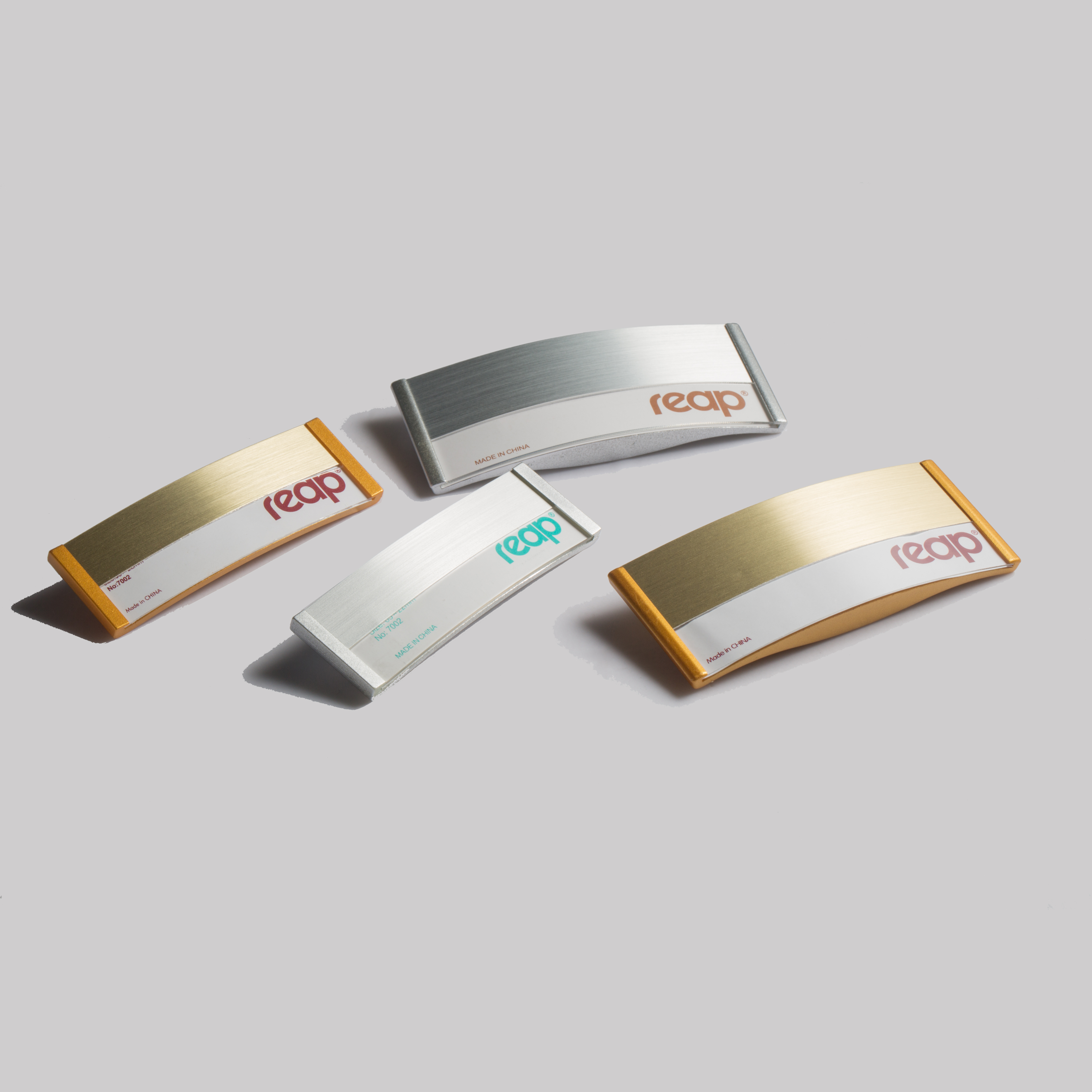 REAP customized name badge with safety pin, silkprinting /laser carving ...