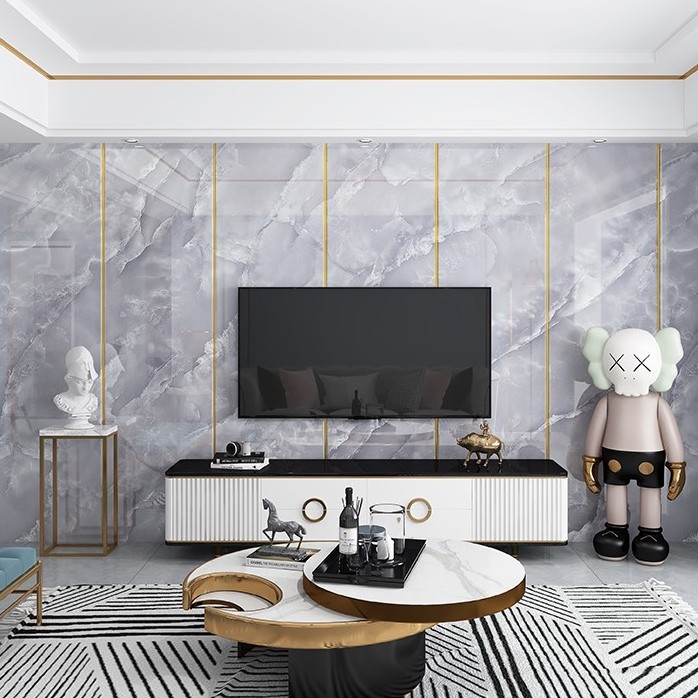 self adhesive brick wallpaper foam 3d wall sticker glossy marble ...