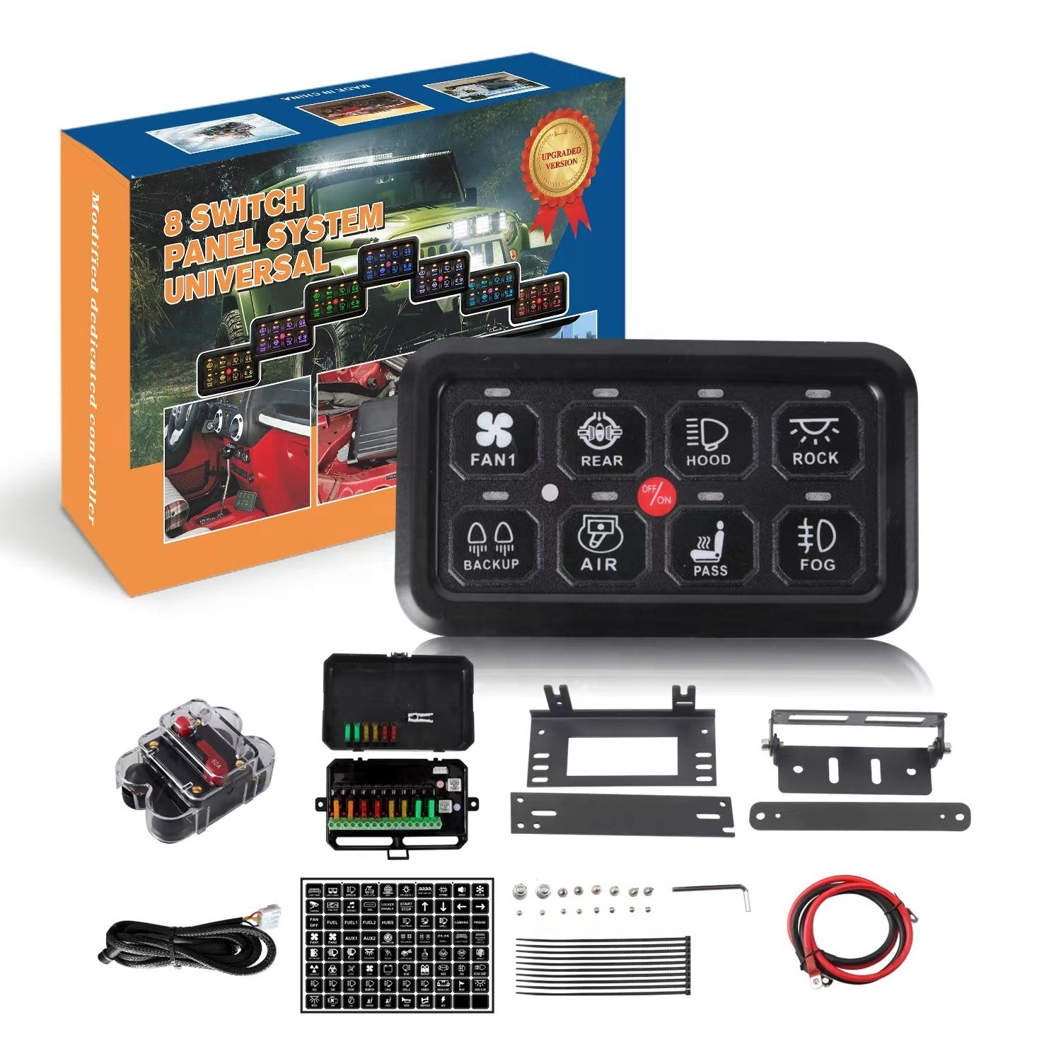 LED Switch Panel 8 Gang 12V 24V Truck Marine Boat Car SUV Universal Off ...