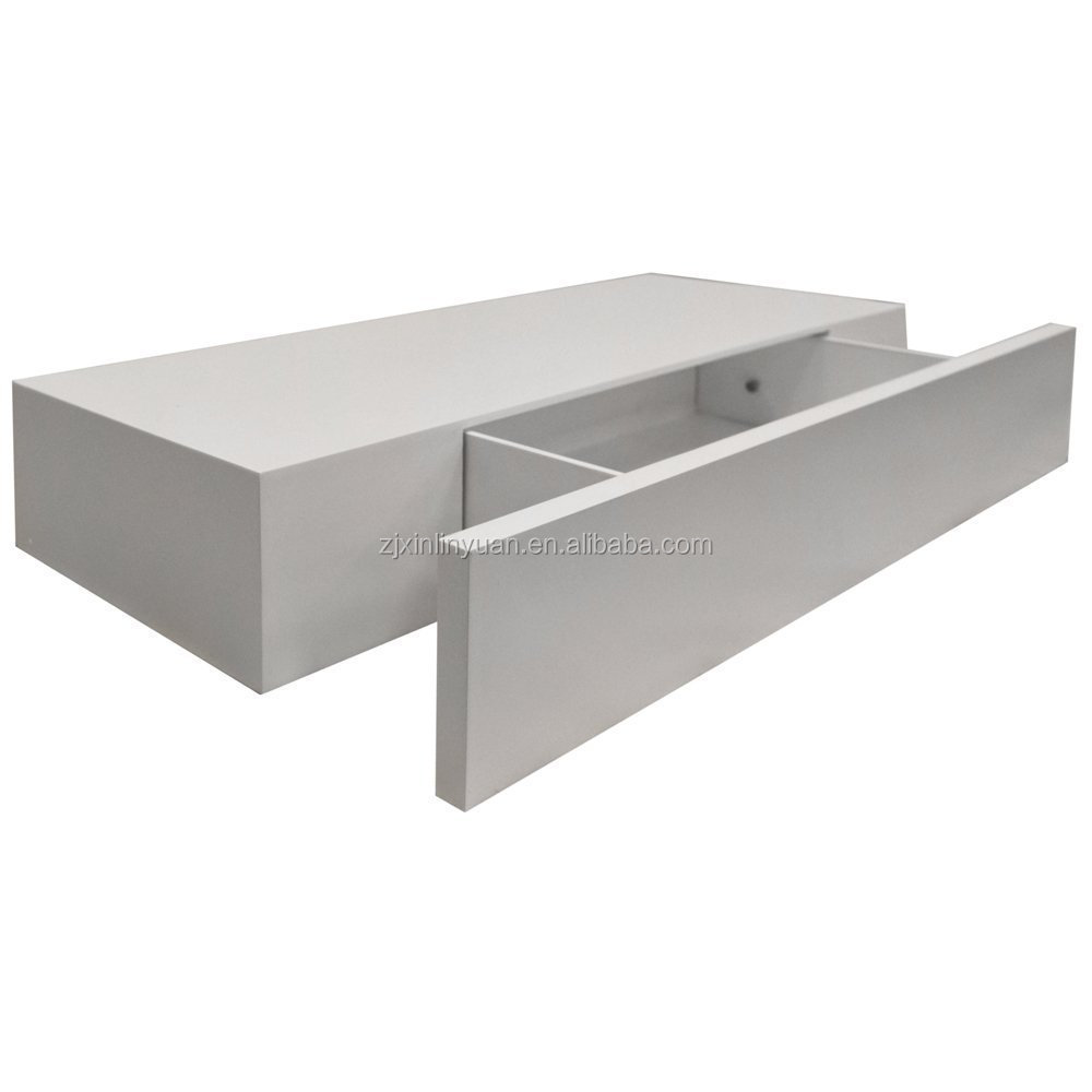 Wholesale white black floating shelf with hidden drawer | Bestsuppliers.com