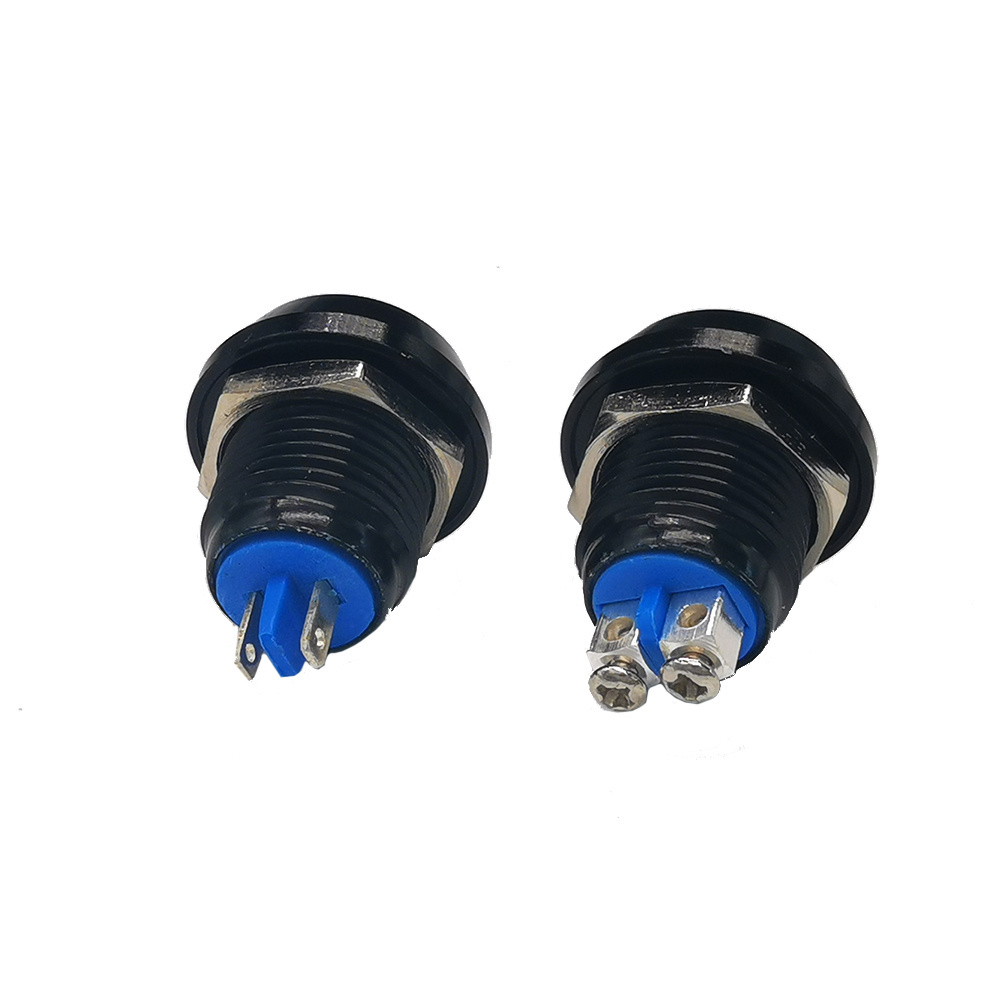 Waterproof black metal mini metal momentary push button switch 12mm ...