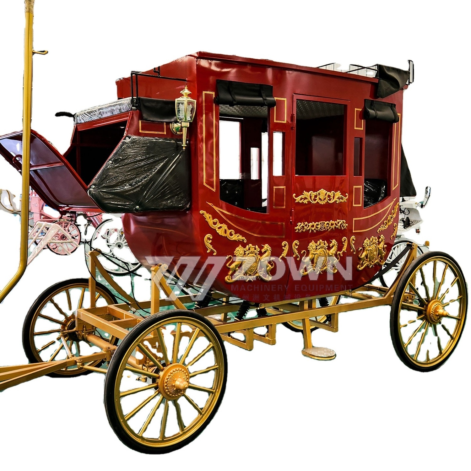 4 wheels horse cart electric royal carriage vintage sightseeing horse ...