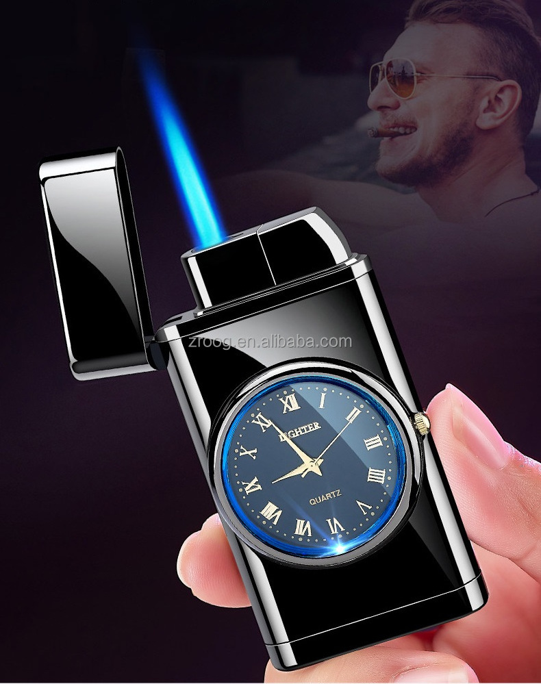 Lovisle Tech Torch Lighter Metal Butane Lighter Double Jet Flame ...