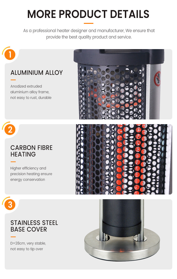 Economic And Reliable 1200W Infrared Heater Electric Waterproof Table ...