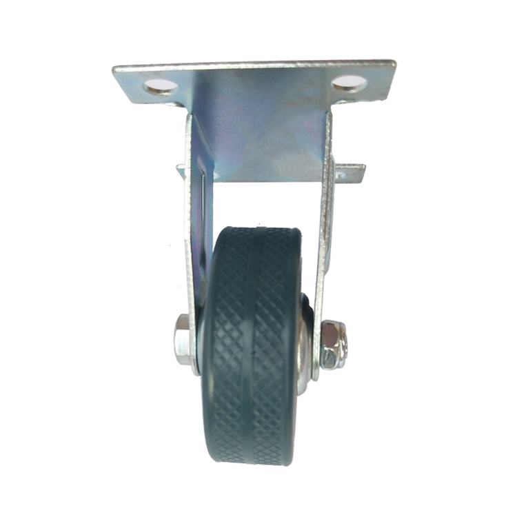 2 Inch Fixed Gray Rubber Light Duty Caster Wheel | Bestsuppliers.com