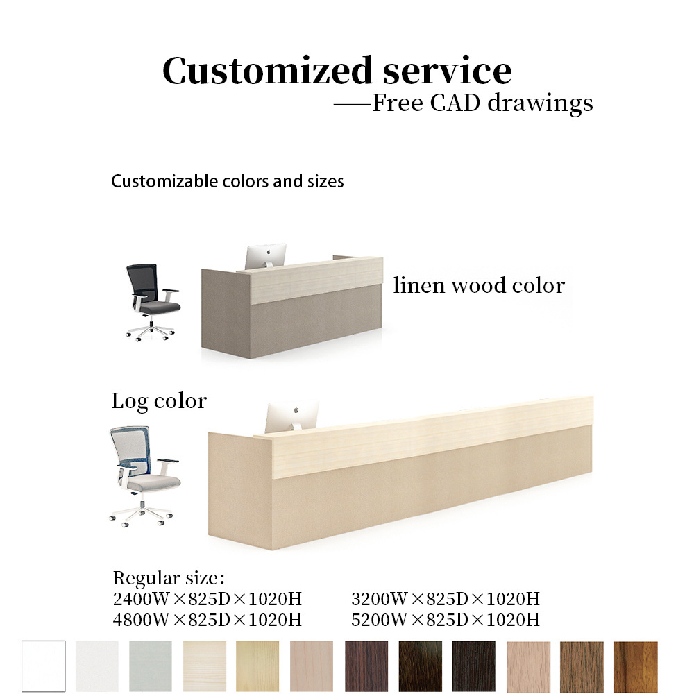 Custom company reception desk front desk design financial reception ...