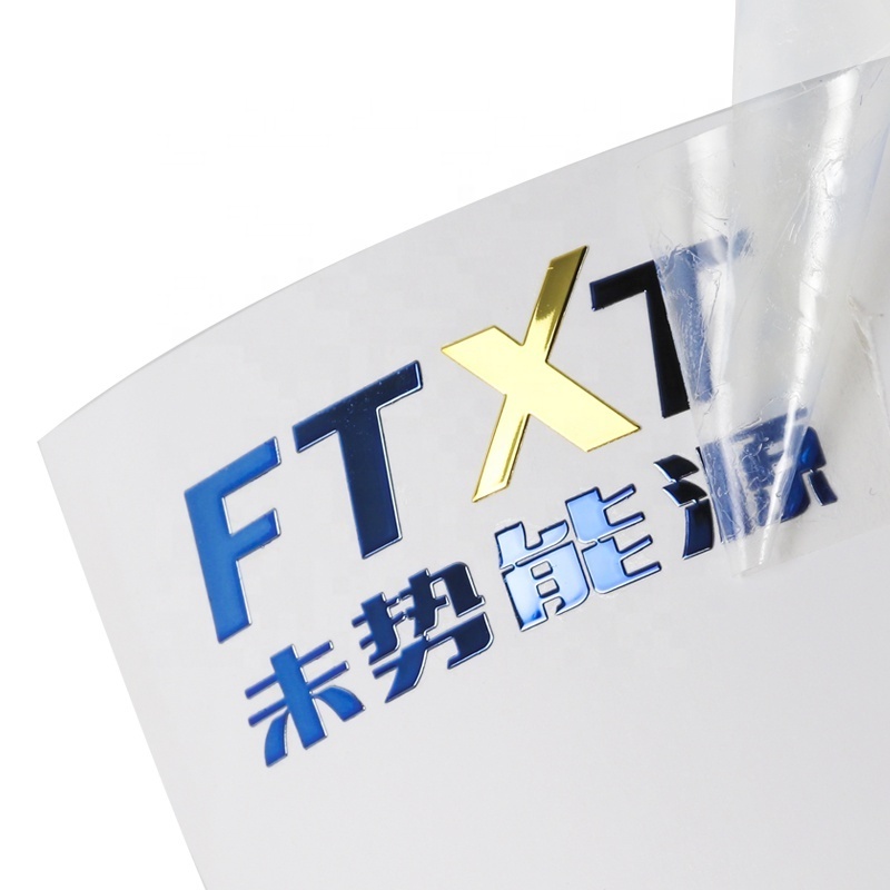 Custom waterproof clear gold foil heat transfer electroforming metal 3D ...