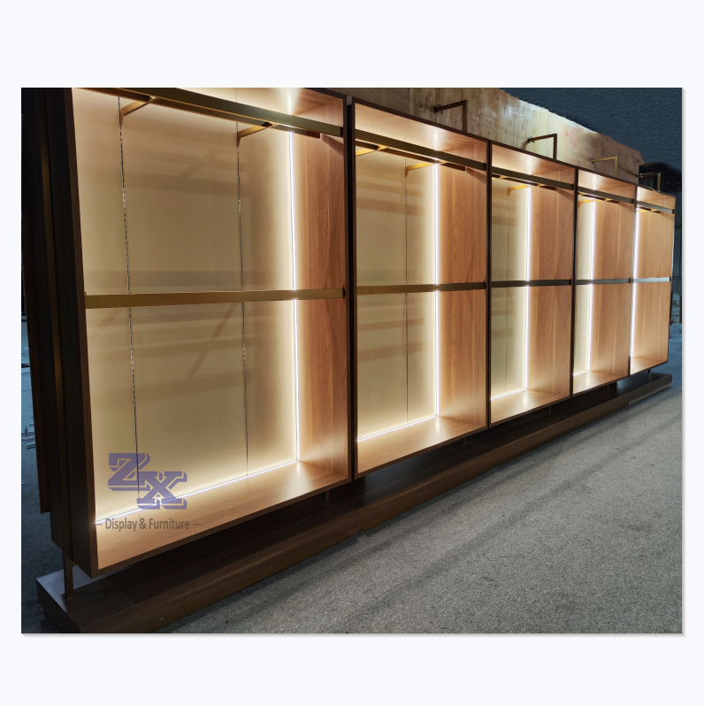 Men Clothes Store Racks Suit Display Cabinet with LED for Menswear ...