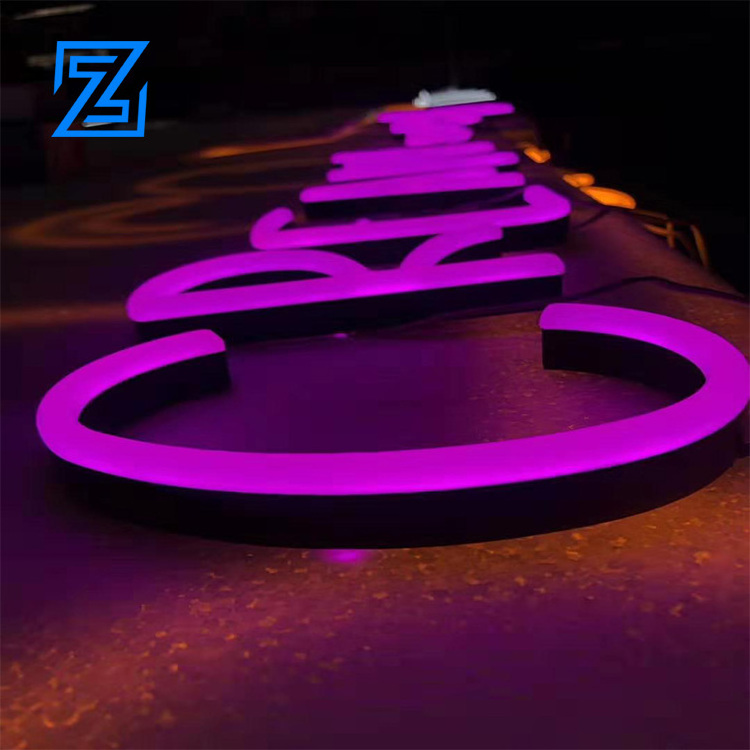 Custom wall 3d logo sign led business signs shop name Channel Letter ...