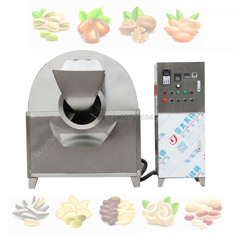 Large drum type bean roasting machine stainless steel electromagnetic ...