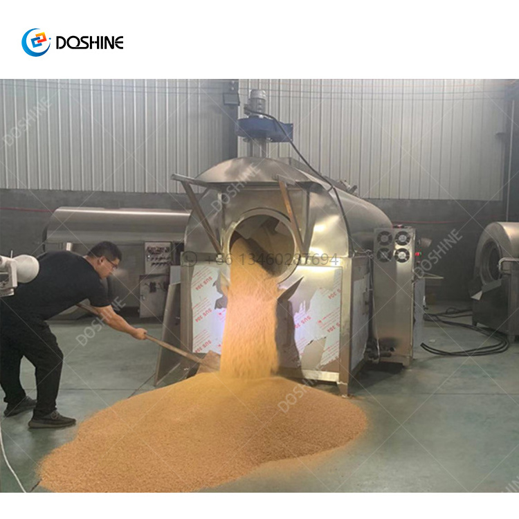 Large drum type bean roasting machine stainless steel electromagnetic ...