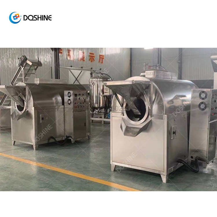 Large drum type bean roasting machine stainless steel electromagnetic ...
