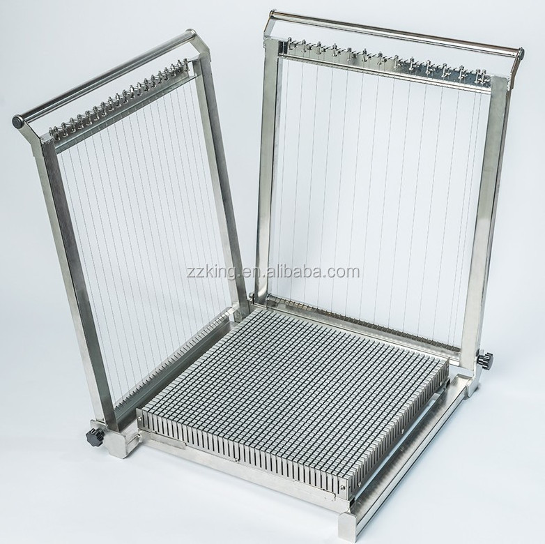 Manual cheese cake block wire cutter / food cube cutting machine ...