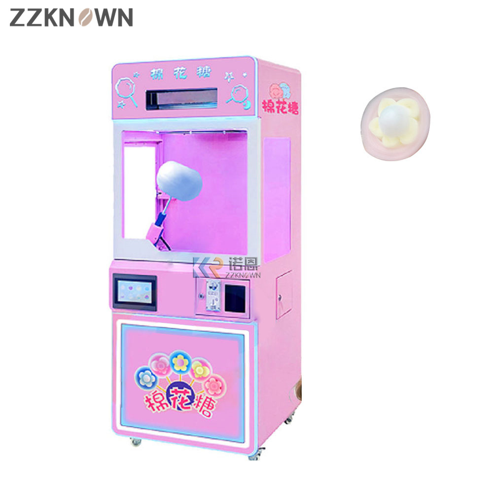Automatic Robot Cotton Candy Vending Machine Automatic Sweets Colored ...
