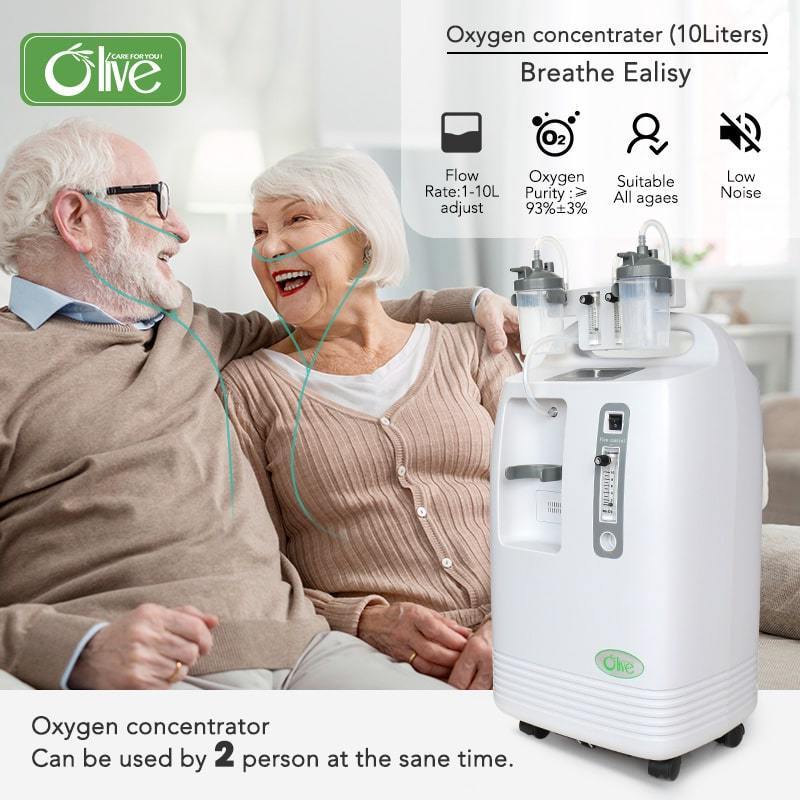 Two person use 10L Oxygen-concentrator Portable Meidcal 15liter 96% ...