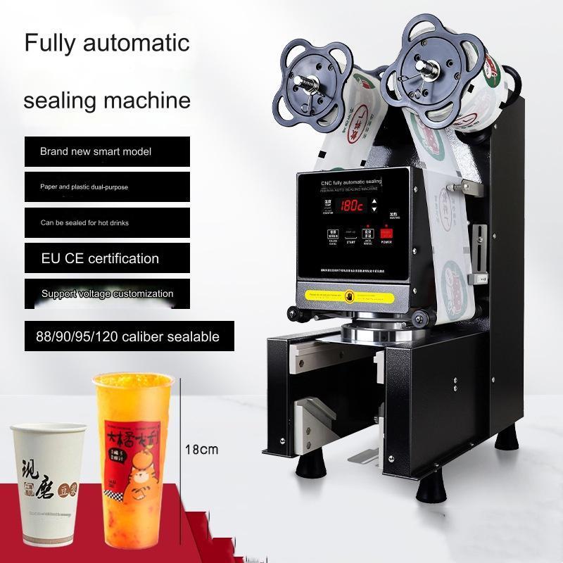 Commercial seal machinery plastic and paper cup sealer sealing machine ...